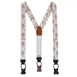 Trafalgar Fall Apple Orchard Silk Novelty Button End Suspenders