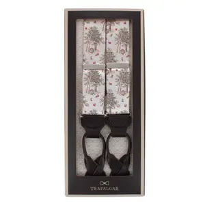 Trafalgar Fall Apple Orchard Silk Novelty Button End Suspenders