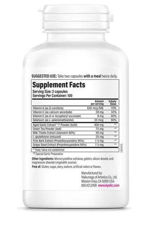 KYOLIC Aged Garlic Extract Formula 105, Detox & Anti-aging