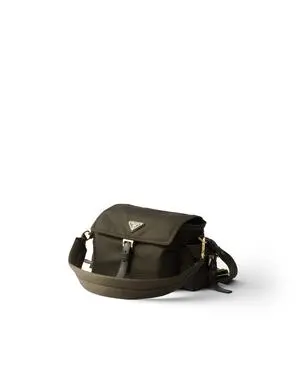 Prada Medium Re-nylon Shoulder Bag With Flap - Green