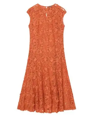 Mint Velvet Sleeveless Appliqué Lace Midi Dress
