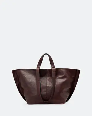 ALLSAINTS AllSaints Lutece Leather Tote Bag Red