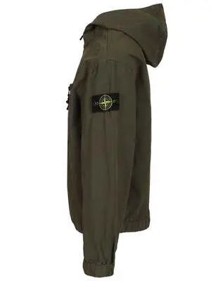 Stone Island Organic Cotton Ripstop Hooded Overshirt - Gray