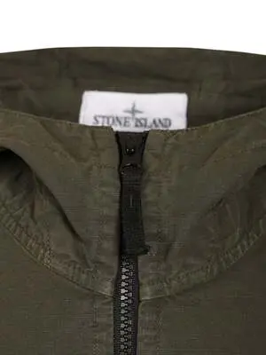 Stone Island Organic Cotton Ripstop Hooded Overshirt - Gray