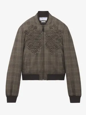 Alexander McQueen Prince Of Wales Check Bomber Jacket - Brown
