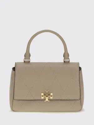Tory Burch Quilted Leather Handbag With Chain Strap - Grey