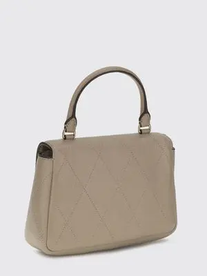 Tory Burch Charlie Mini Bag In Matelassé Leather - Grey
