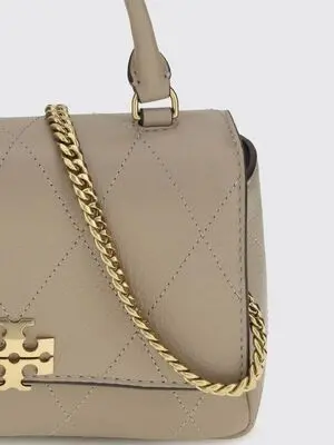 Tory Burch Charlie Mini Bag In Matelassé Leather - Grey
