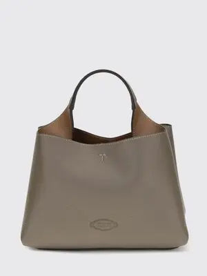 TOD'S Textured Leather Handbag - Mud