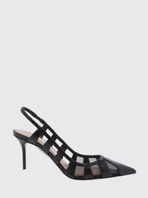 AQUAZZURA Python-print Mesh Nylon Slingback Stiletto Pumps