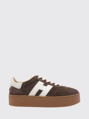 Hogan Hogan Suede Leather Platform Sneakers With H Logo Brown