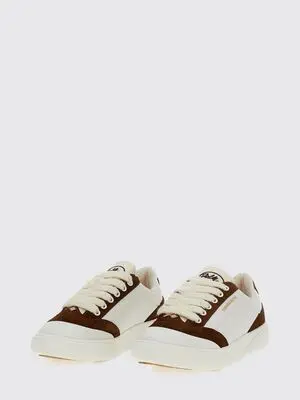 Casablanca Bicolour Leather And Textile Low Top Trainers