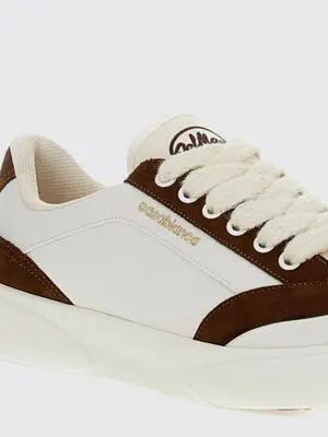 Casablanca Bicolour Leather And Textile Low Top Trainers