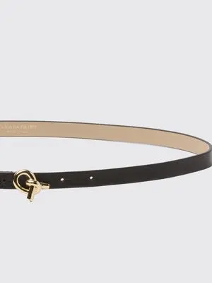 Fabiana Filippi Adjustable Calfskin Leather Belt With Knot Charm - Black