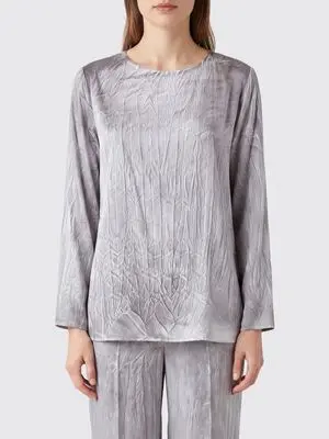 Avant Toi Textured Long Sleeve Top - Grey