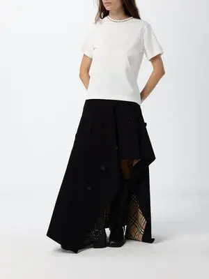Burberry Cotton T-shirt With Tone-on-tone Ekd Logo - White