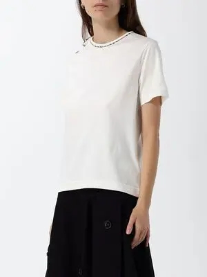 Burberry Cotton T-shirt With Tone-on-tone Ekd Logo - White
