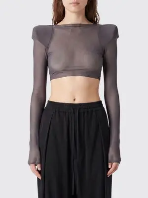 Rick Owens Sheer Cropped Top - Grey