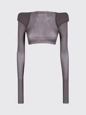 Rick Owens Sheer Cropped Top - Grey