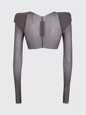 Rick Owens Sheer Cropped Top - Grey
