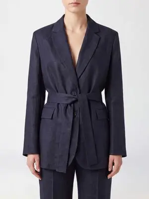SEMICOUTURE Tailored Belted Blazer - Black