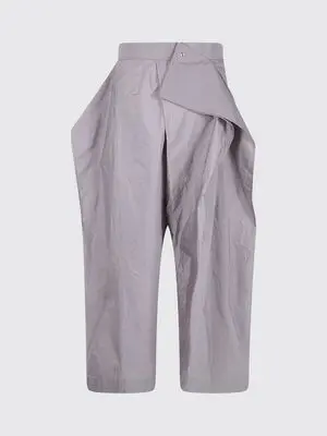 Issey Miyake Akimbo Asymmetric High-waisted Wide-leg Trousers - Grey