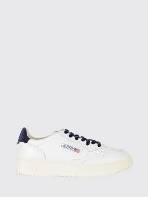 AUTRY Autry Dallas Low Calfskin Trainers With Python-Effect Inserts Blue