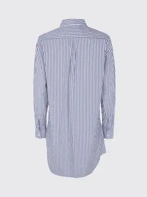 Comme Des Garçons Striped Cotton Mini Shirt Dress