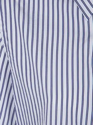 Comme Des Garçons Striped Cotton Mini Shirt Dress