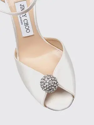 JIMMY CHOO Sacora Crystal-embellished Satin High-heel Sandals