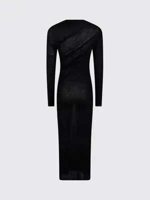Paloma Wool Draped Slim Fit Organic Cotton Midi Dress
