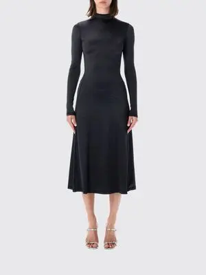 DIESEL® Long Sleeve High Neck Midi Dress - Black