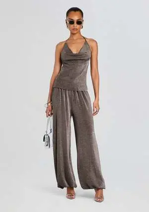 SEROYA Esmerelda Metallic Knit Pants