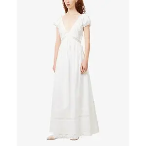 Faithfull The Brand Elodia Lace-trim Maxi Dress - Ivory