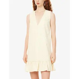 SISTER JANE Lemon Zest Embellished Woven Mini Dress