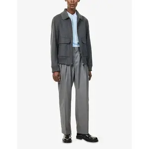Corneliani Collared Wool-blend Bomber Jacket