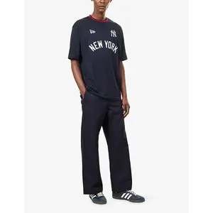 New Era La Dodgers Mlb Embroidered Cotton Chino Trousers