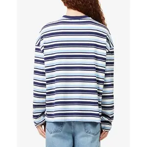 4TH & RECKLESS Coral Striped Stretch-cotton T-shirt