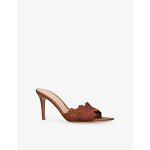GIANVITO ROSSI Yvonne 85 Heeled Leather Mules