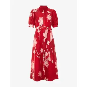 PHASE EIGHT Delphine Floral Woven Midi Dress