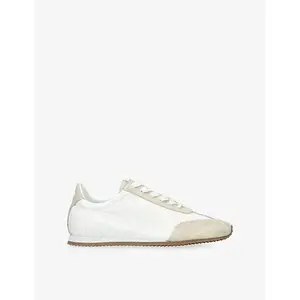 TOTEME Flex Suede Trainers - White/comb