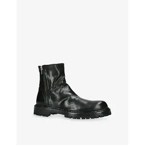 Officine Creative Bulla Leather Lug Boots