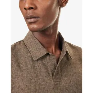 NOBL Thorley Textured Woven Polo Shirt