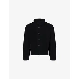 Dries Van Noten Marino High-neck Wool Cardigan