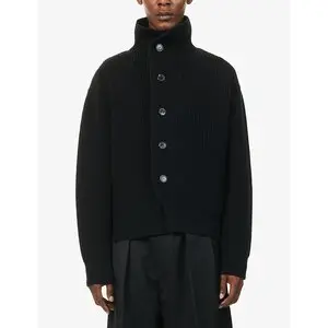 Dries Van Noten Marino High-neck Wool Cardigan