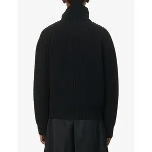 Dries Van Noten Marino High-neck Wool Cardigan