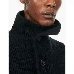 Dries Van Noten Marino High-neck Wool Cardigan