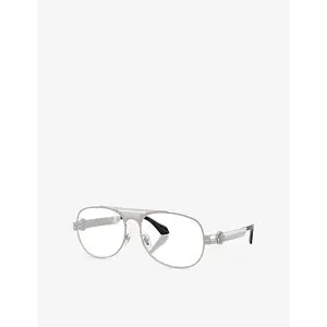 Versace Ve1319 Pilot-frame Metal Optical Glasses
