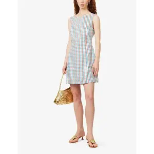 Faithfull The Brand Lyde Checked Cotton-blend Mini Dress