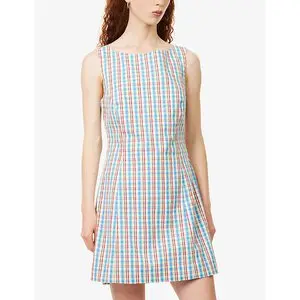 Faithfull The Brand Lyde Checked Cotton-blend Mini Dress